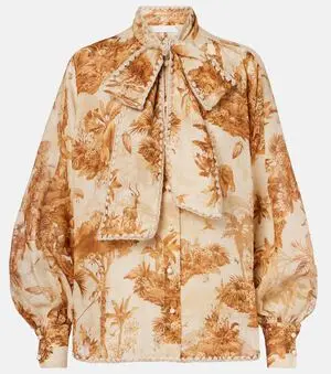 Zimmermann Indra Ramie Blouse - Brown