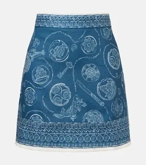 ALEMAIS Alemais Printed Linen Mini Skirt