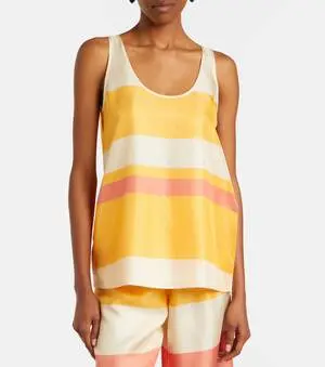 ERES Sorbets Striped Silk Twill Top