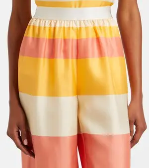 ERES Lollipop Silk Twill Wide-leg Pants - Multicoloured
