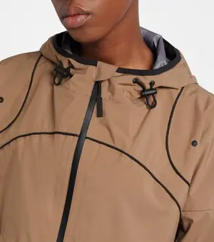 Balenciaga Cropped Taffeta Jacket With Drawstring Hood