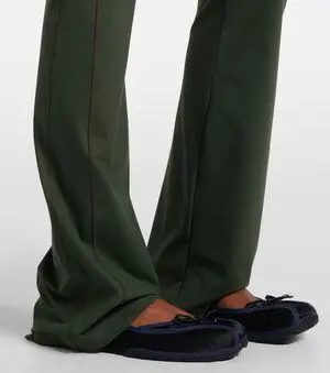 Balenciaga Logo Flared Leggings - Green