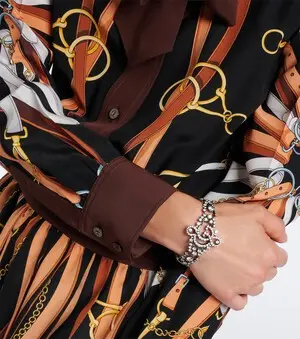 Gucci Gg Marmont Embellished Cuff Bracelet