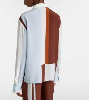 SIR. Marais Colorblocked Silk Shirt - Multicoloured