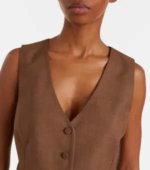 Gabriela Hearst Coleridge Wool And Silk Vest - Brown