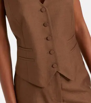 Gabriela Hearst Coleridge Wool And Silk Vest - Brown