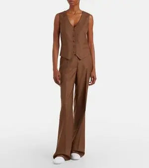 Gabriela Hearst Coleridge Wool And Silk Vest - Brown