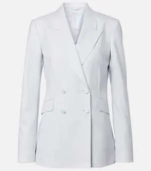 Gabriela Hearst Angela Wool And Silk Blazer - Blue