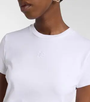 Dolce & Gabbana Embroidered Cotton-blend Jersey T-shirt