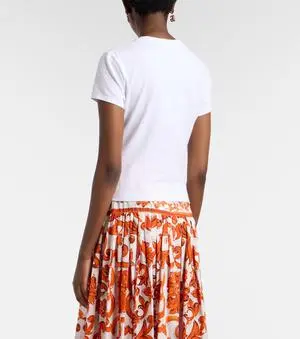Dolce & Gabbana Embroidered Cotton-blend Jersey T-shirt