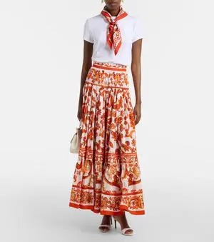 Dolce & Gabbana Embroidered Cotton-blend Jersey T-shirt