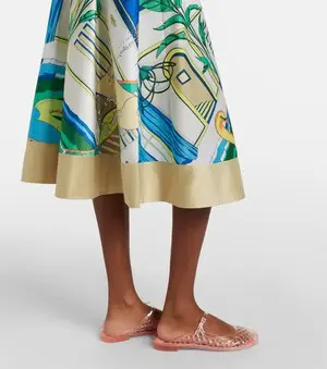 Tory Burch Printed Midi Skirt