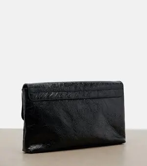 Balenciaga Le City Leather Clutch - Black
