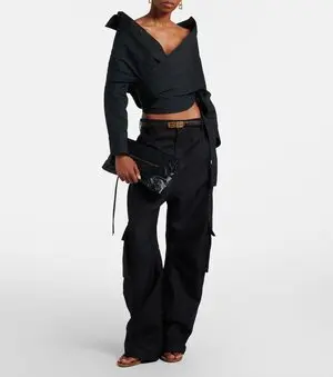 Balenciaga Le City Leather Clutch - Black