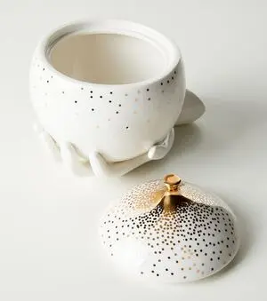 Jonathan Adler Gilded Eve Porcelain Container