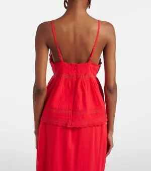 Melissa Odabash Beatrice Cotton And Linen Top