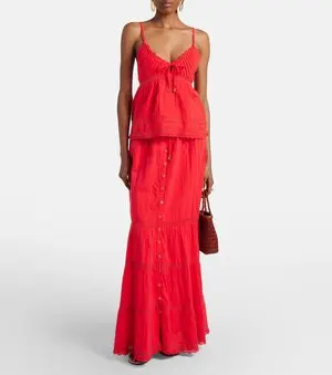 Melissa Odabash Beatrice Cotton And Linen Top