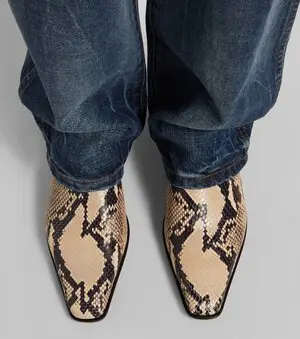 Paris Texas Bettina Snake-print Ankle Boots