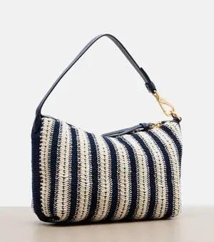 Miu Miu Striped Crochet Top Handle Bag