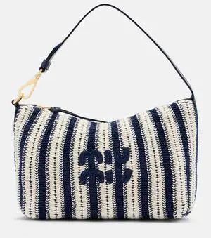 Miu Miu Striped Crochet Top Handle Bag