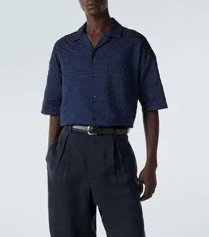 Giorgio Armani Seersucker Bowling Shirt
