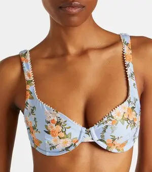 Agua Bendita Hacienda Floral Bikini Top