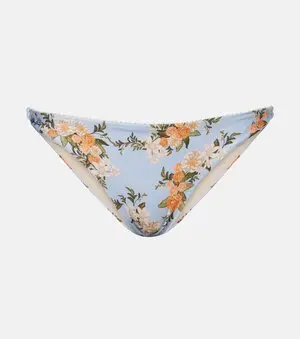Agua Bendita Promesa Floral Bikini Bottoms - Blue