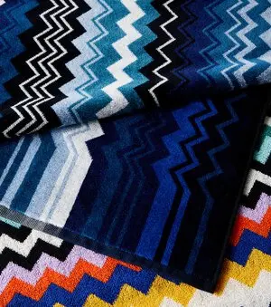 Missoni Giacomo Set Of 2 Cotton Terry Towels - Blue