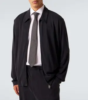 Giorgio Armani Striped Silk Tie - Black