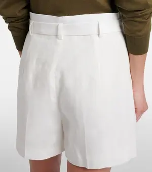 Ralph Lauren Belted Linen Shorts - White