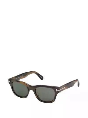 TOM FORD T-hinge Rectangle Sunglasses - Brown