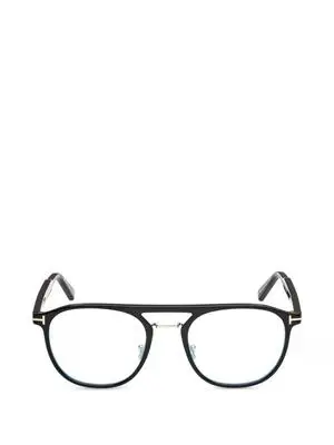 TOM FORD Double-bridge Pilot-frame Glasses - Black
