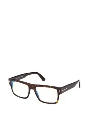 TOM FORD Rectangle-frame Glasses - Brown