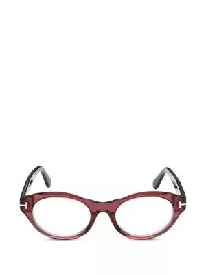 TOM FORD TOM FORD Eyewear T-logo Cat-eye Glasses Red