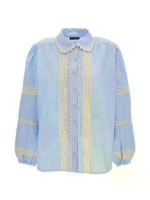 ESTRAFALARIO Embroidered Lace-trim Shirt