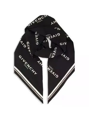 Givenchy Maxi Shadow Logo-print Bandeau Scarf - Black
