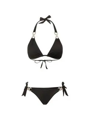 BIKINVILLE Leonie Crystal-embellished Bikini - Black