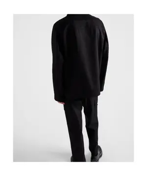 Prada Triangle-logo Straight Hem Jacket - Black