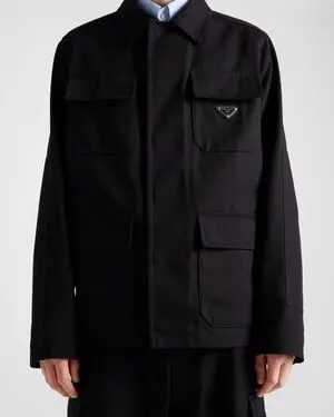 Prada Triangle-logo Straight Hem Jacket