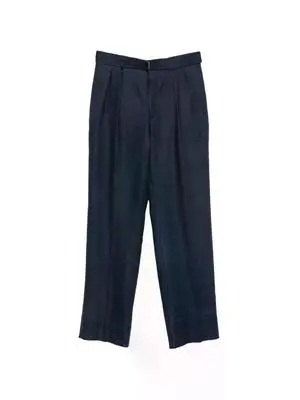 Tagliatore Pleated Straight-leg Trousers - Blue