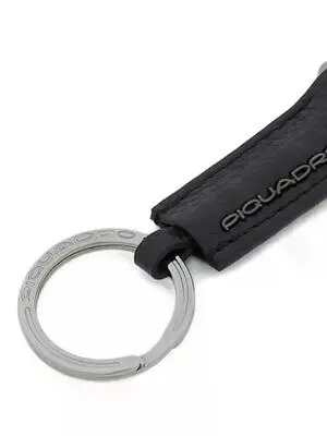 PIQUADRO Carabiner Leather Keychain