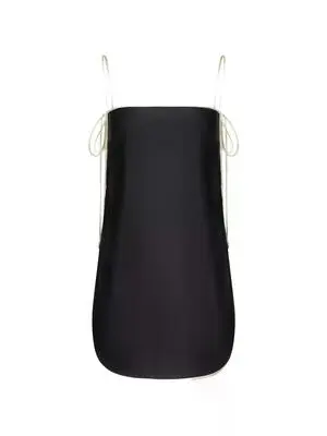 TEMILY Contrast-trim Spaghetti-strap Mini Dress