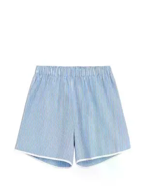 THE FRANKIE SHOP Striped Elasticated Waist Shorts - Blue