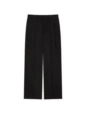 Givenchy Pleated Wool-blend Trousers - Black