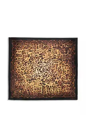 Givenchy Leopard-print Silk Scarf - Brown