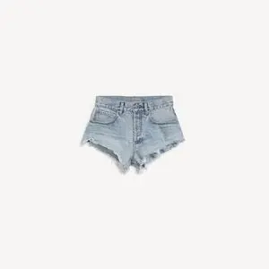 Balenciaga Organic Denim Mini Shorts