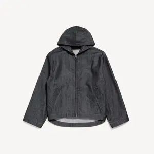 Balenciaga Cotton Denim Hooded Jacket