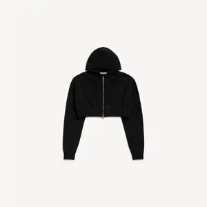Balenciaga Cropped Zip-up Hoodie