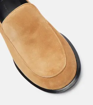 Khaite Miles Suede Loafers - Beige