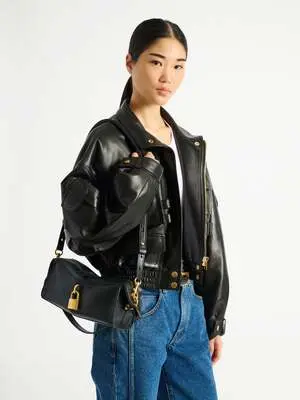 Balmain Small Pulse Bag In Smooth Leather - Black